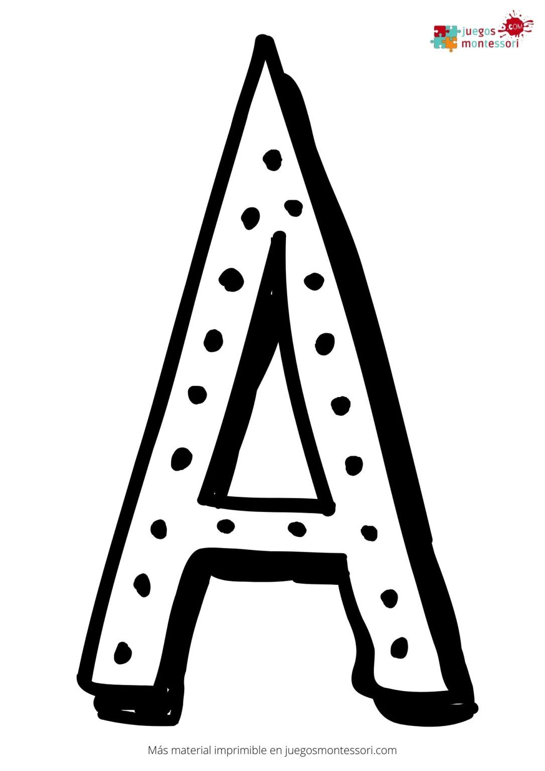 Letras grandes para colorear | PDF para Imprimir | JUEGOS MONTESSORI