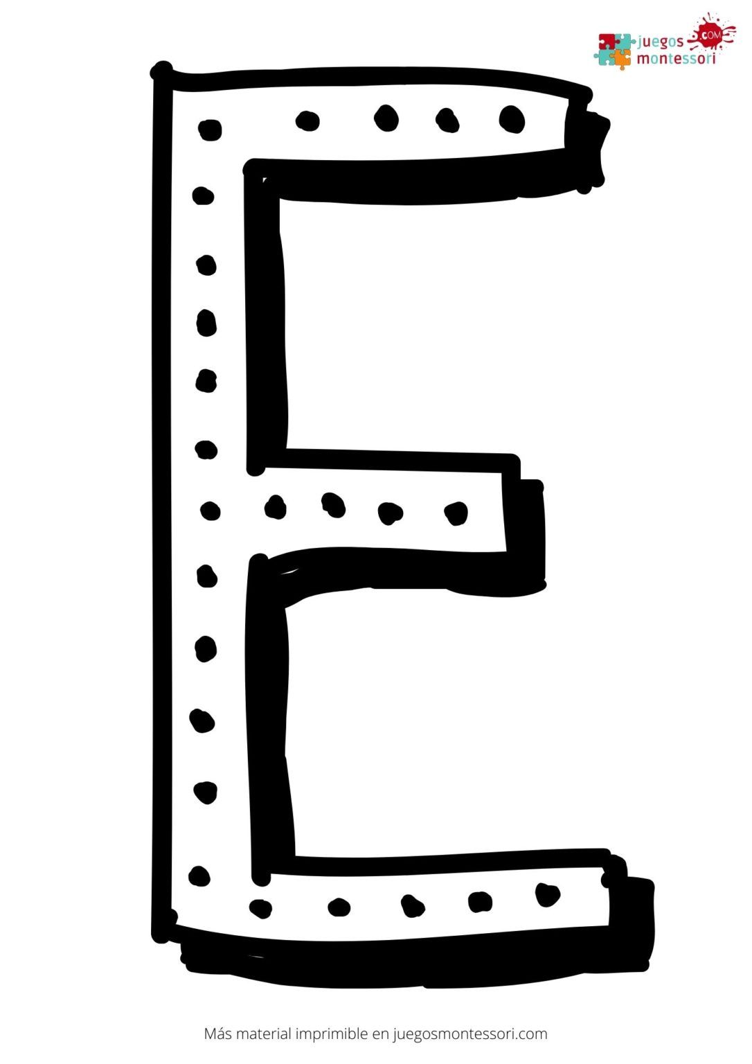 Letras grandes para colorear | PDF para Imprimir | JUEGOS MONTESSORI