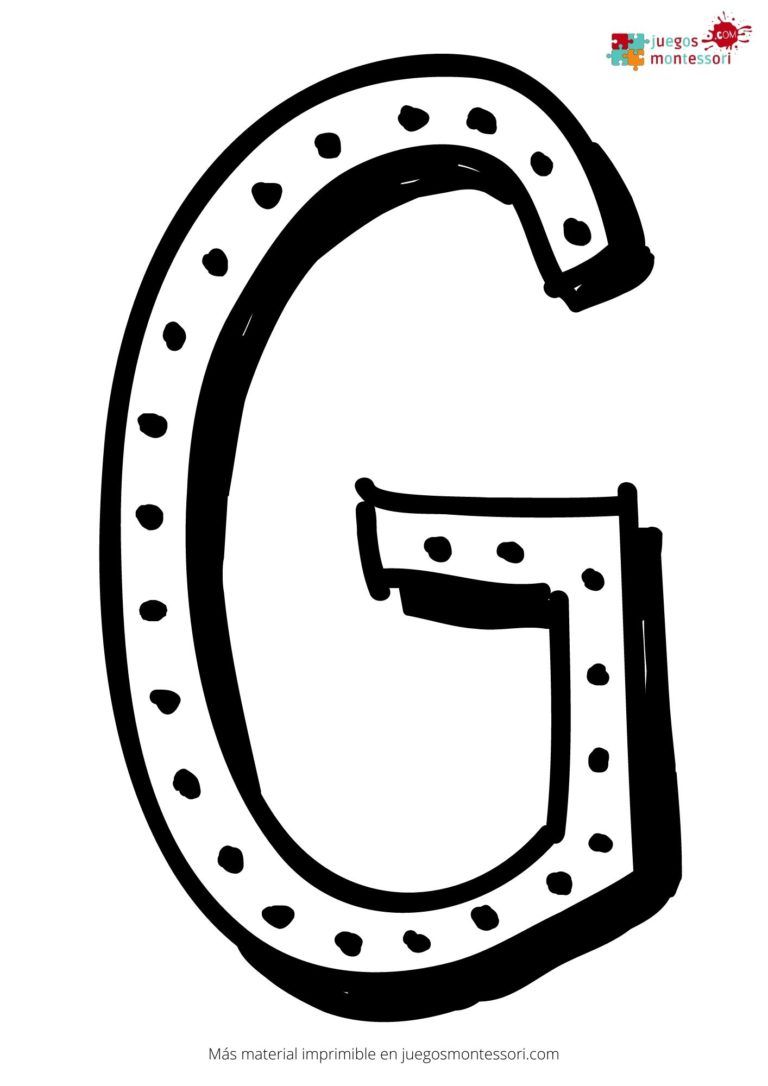 Letras grandes para colorear | PDF para Imprimir | JUEGOS MONTESSORI